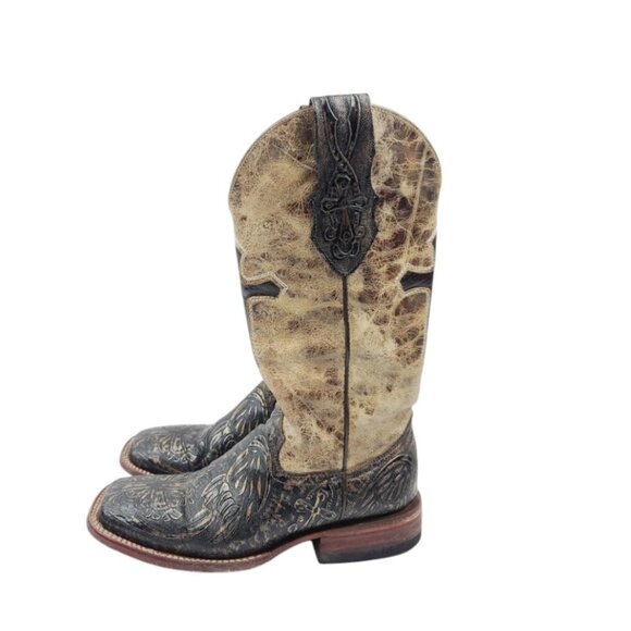 Ferrini | Shoes | Ferrini Mens Tan Black Turquoise Leather Midcalf ...